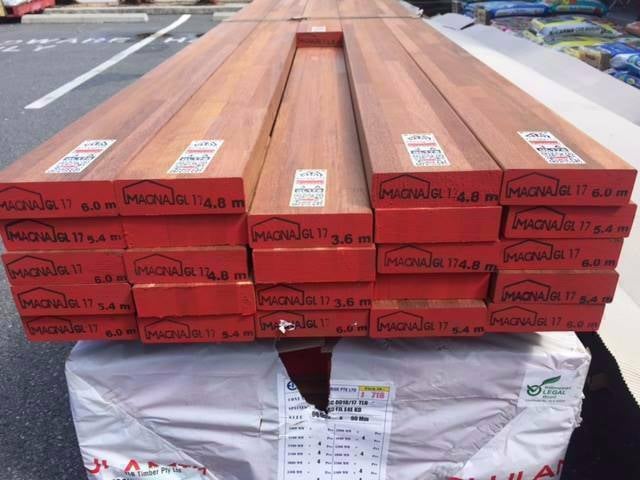 Merbau Laminated Beam GL17 — Decking Wood QLD
