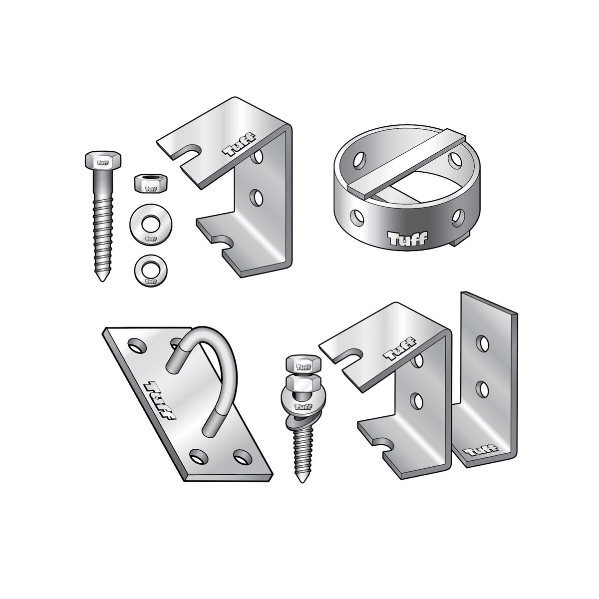 TUFF BRACKETS & FENCE PLATES Anchor HARDWARE — Decking Wood QLD