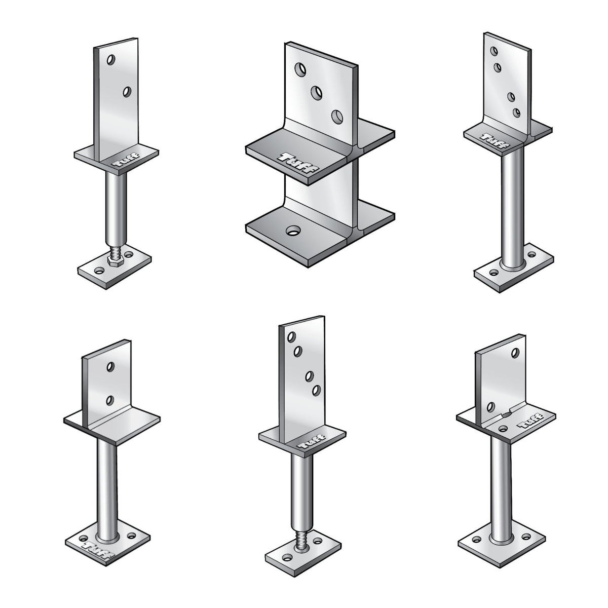 TUFF POST SUPPORTS T-Blade HARDWARE — Decking Wood QLD
