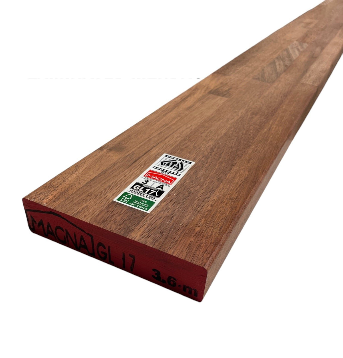 260x65 Affordable merbau laminated cambered beam — Decking Wood QLD