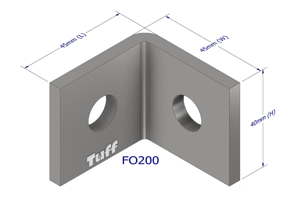 Angle Bracket 50x50x50x5mm, M12 Carton of 25 — Decking Wood QLD